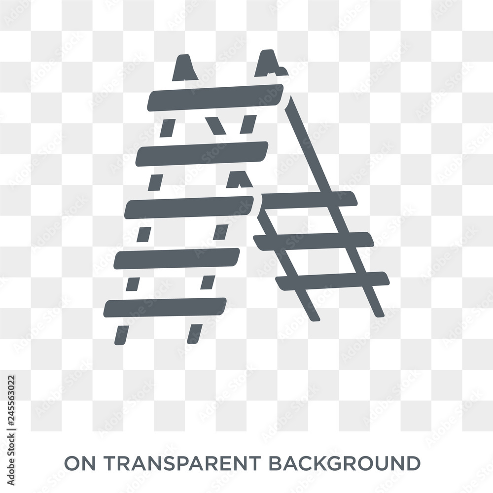 Ladder icon. Trendy flat vector Ladder icon on transparent background ...