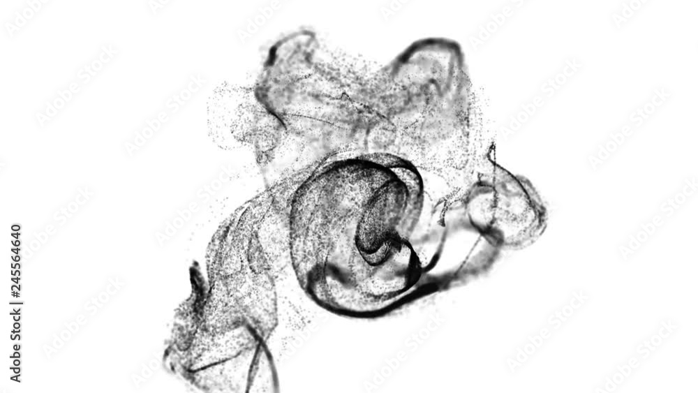 4k background, animation of complex particles simulation advection with ...