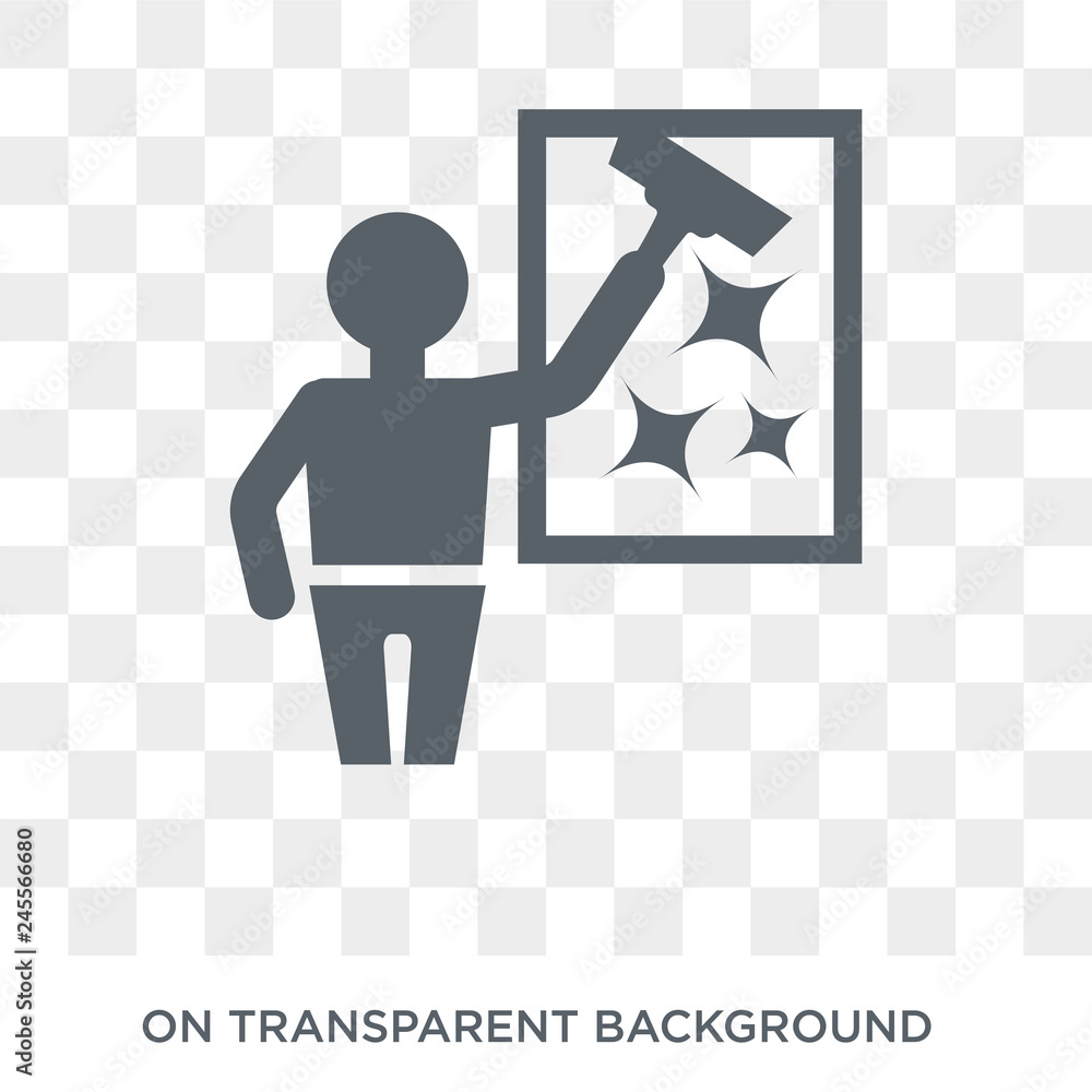 Window cleaner icon. Trendy flat vector Window cleaner icon on ...