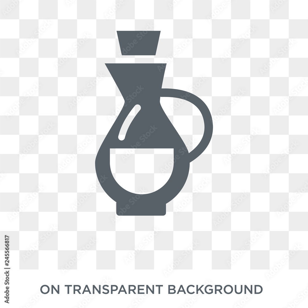 vinegar icon. Trendy flat vector vinegar icon on transparent background ...