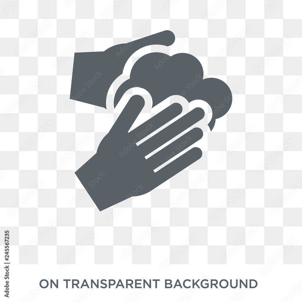 sanitize icon. Trendy flat vector sanitize icon on transparent ...