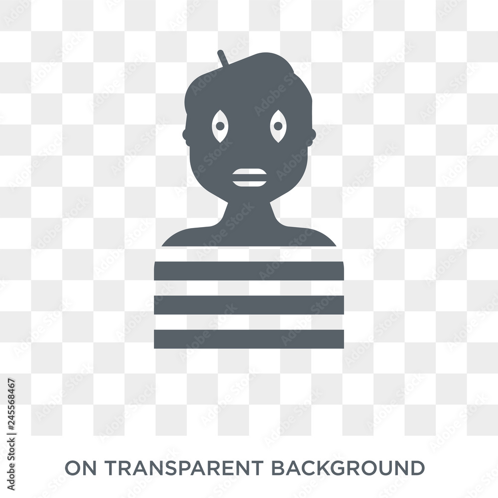 Mime icon. Mime design concept from Circus collection. Simple element ...