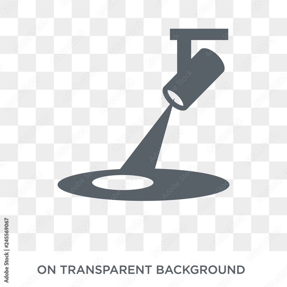Spotlight icon. Trendy flat vector Spotlight icon on transparent ...