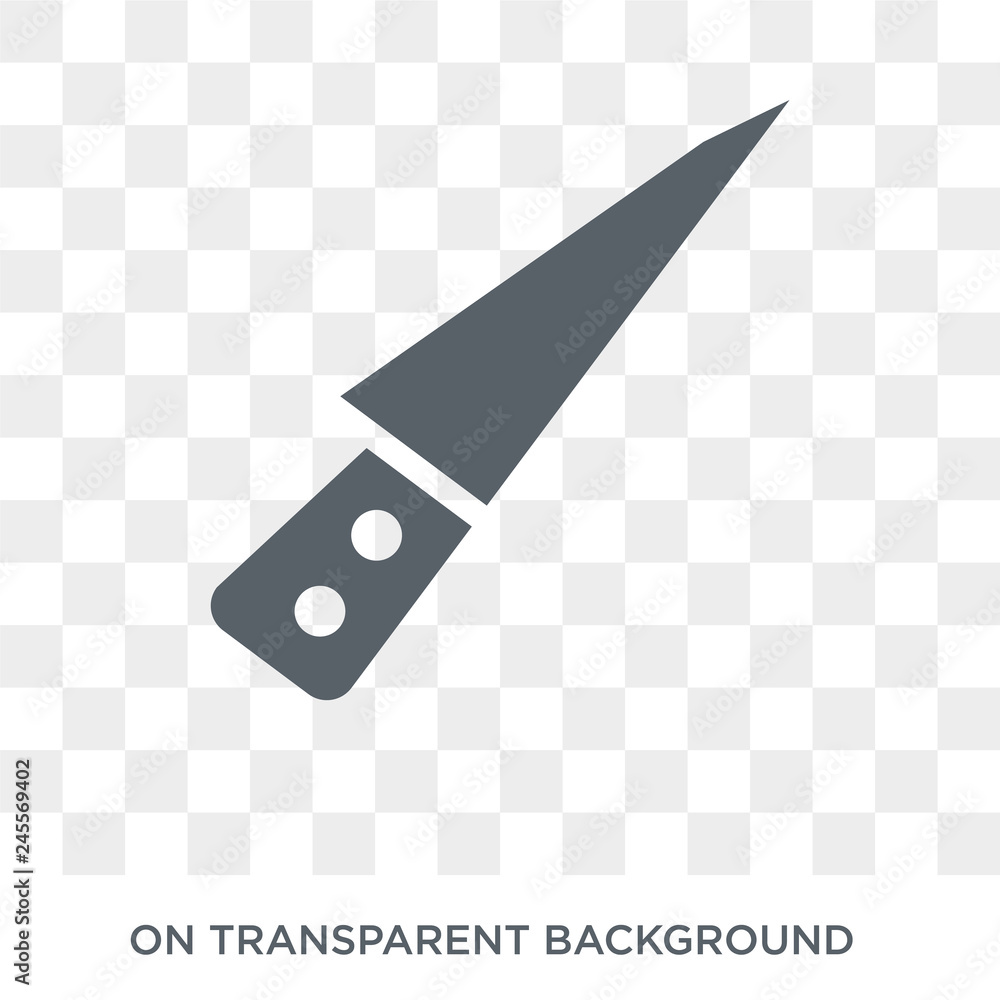 machete icon. Trendy flat vector machete icon on transparent background ...