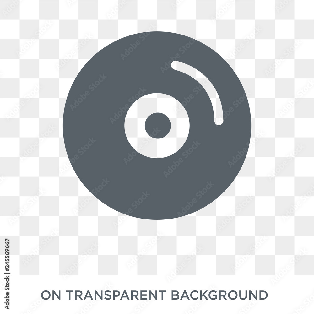 Dvd icon. Trendy flat vector Dvd icon on transparent background from ...