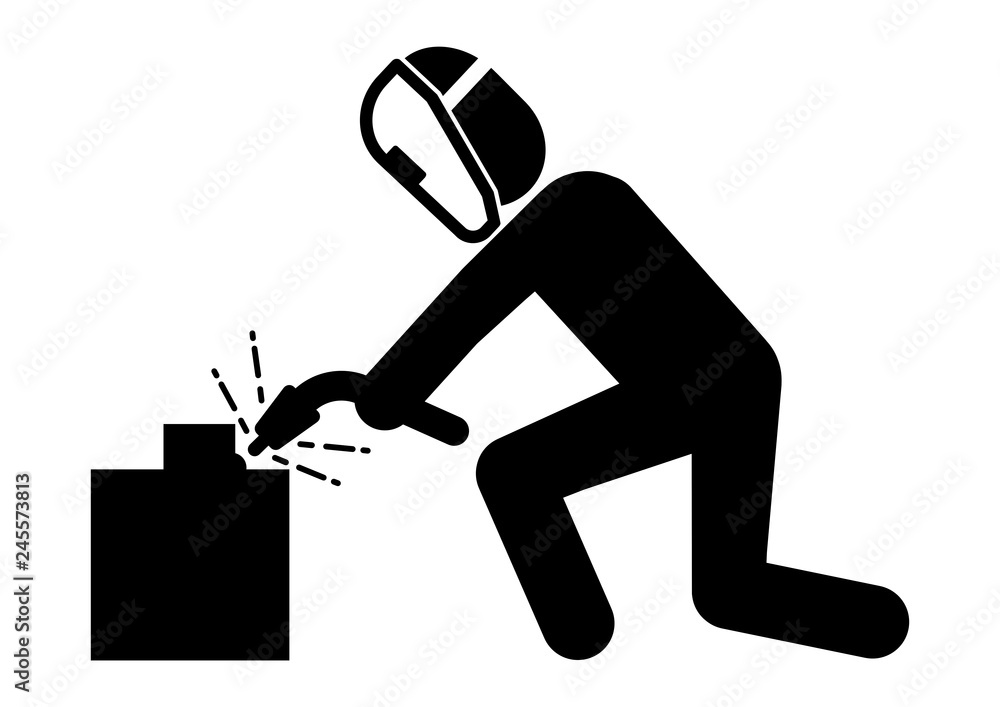 gz295 GrafikZeichnung - german - Schweißmaske: Schweißer ...