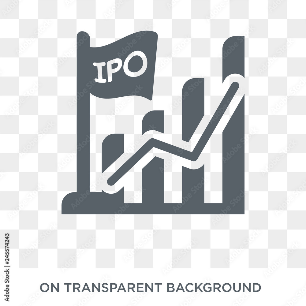 Ipo icon. Trendy flat vector Ipo icon on transparent background from ...