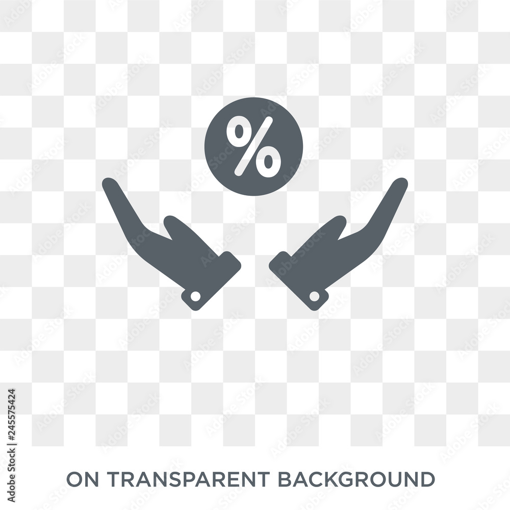 Vecteur Stock Real interest rate icon. Trendy flat vector Real interest ...