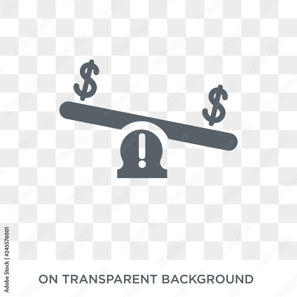 Negative equity icon. Trendy flat vector Negative equity icon on ...
