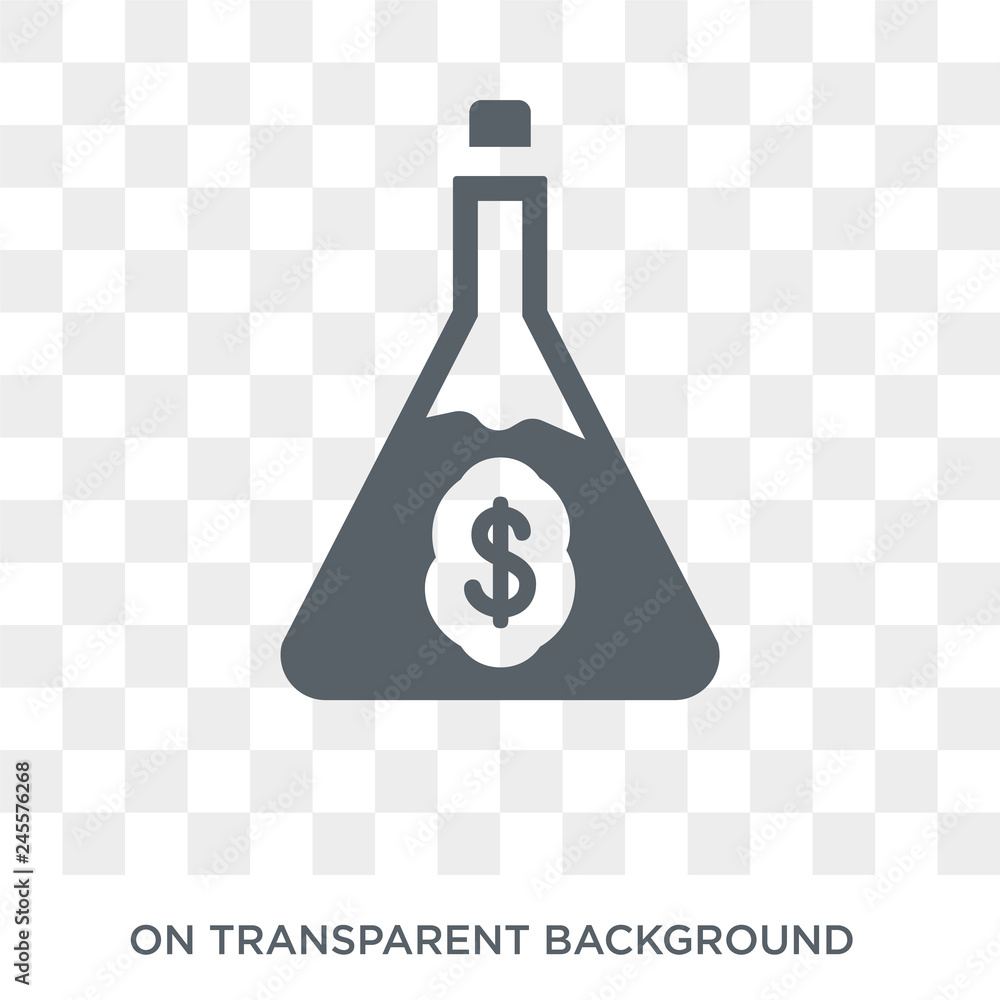 Liquid asset icon. Trendy flat vector Liquid asset icon on transparent ...