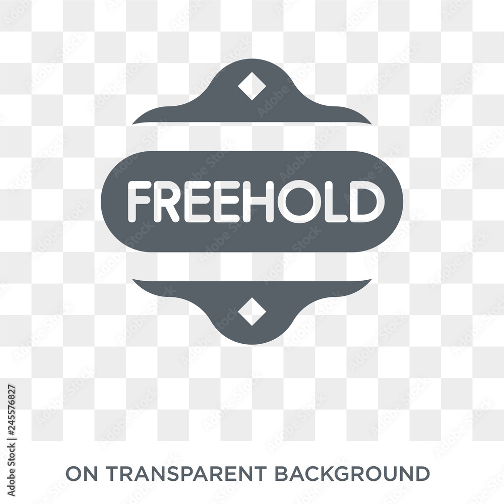 Freehold icon. Trendy flat vector Freehold icon on transparent ...