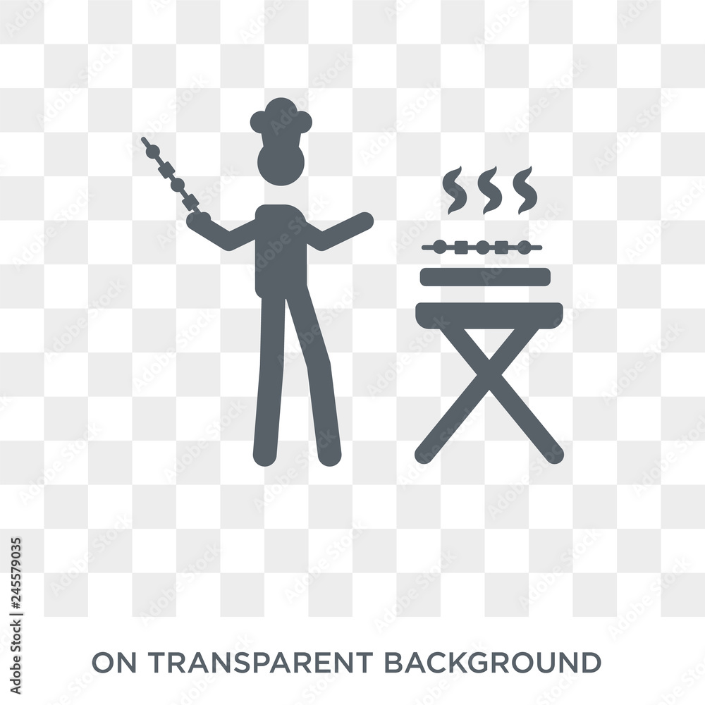 Barbeque icon. Trendy flat vector Barbeque icon on transparent ...