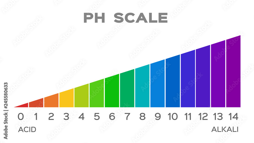 ph scale vector graphic . acid to base Stock Vector | Adobe Stock