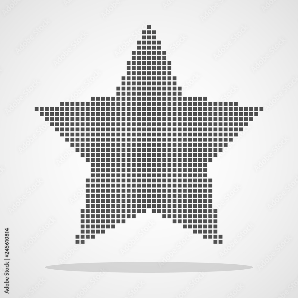 Pixel art design of a Star icon. Vector illustration. Stock Vector ...