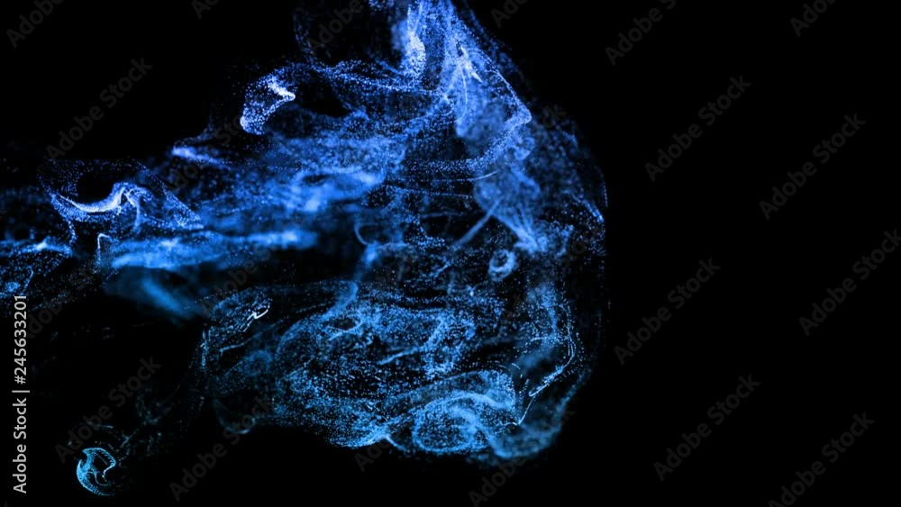 4k background, animation of complex particles simulation advection with ...
