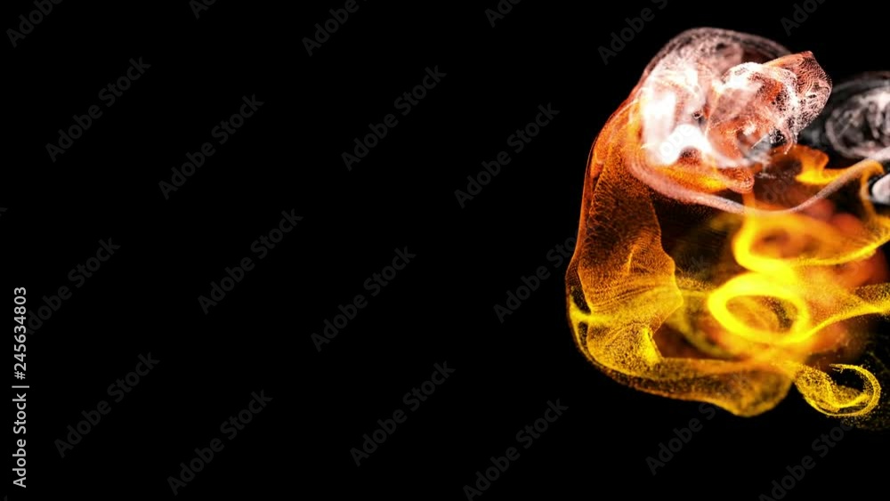 4k background, animation of complex particles simulation advection with ...