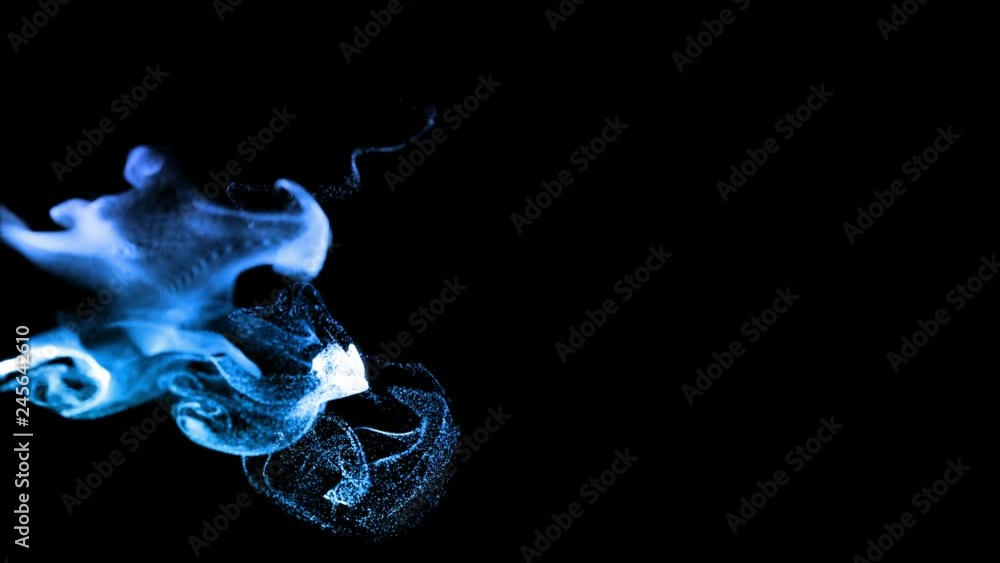 4k background, animation of complex particles simulation advection with ...