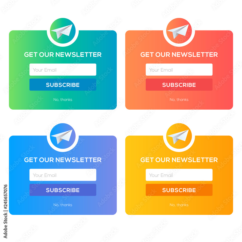 Subscribe Now For Our Newsletter Stock Vector | Adobe Stock