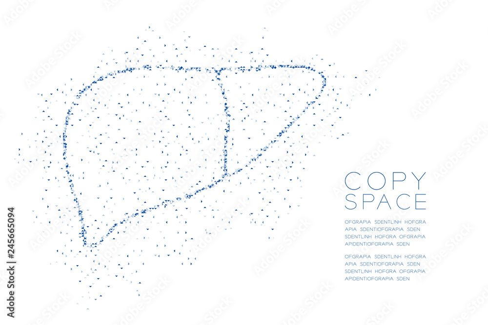 Liver shape Abstract Geometric polygon square box and Triangle pattern ...