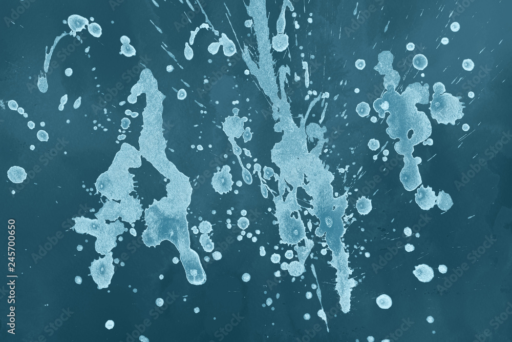 Luxury blue gold and white silver metal paint splatter effect on ...