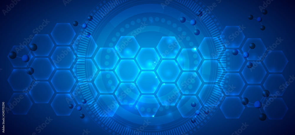 Abstract blue scientific background with transparent cells Stock Vector ...