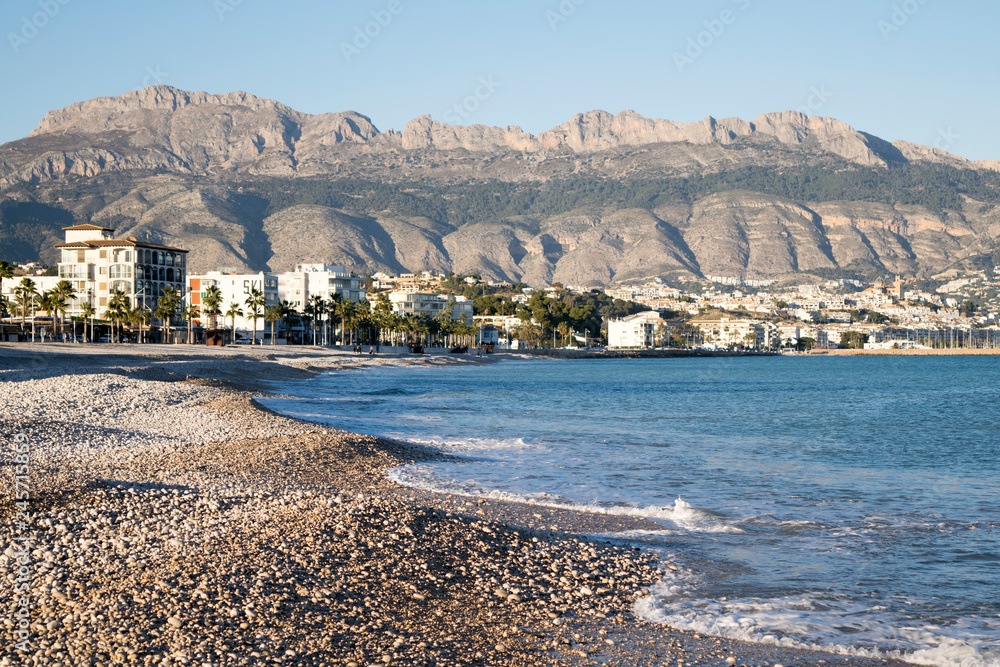 Costa, playa y montaña Stock Photo | Adobe Stock