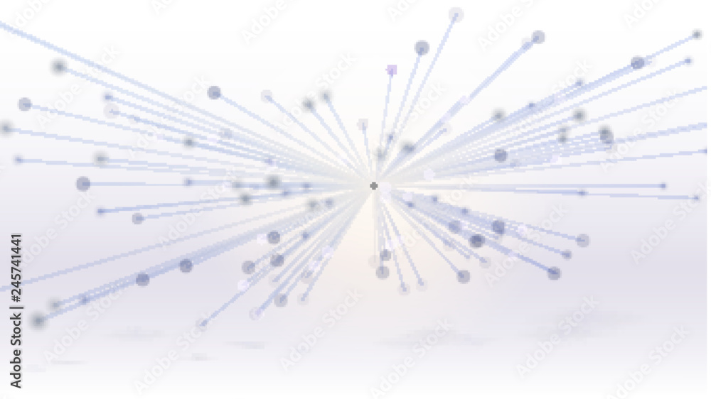 Abstract geometric 3d interconnected structure, technology background ...