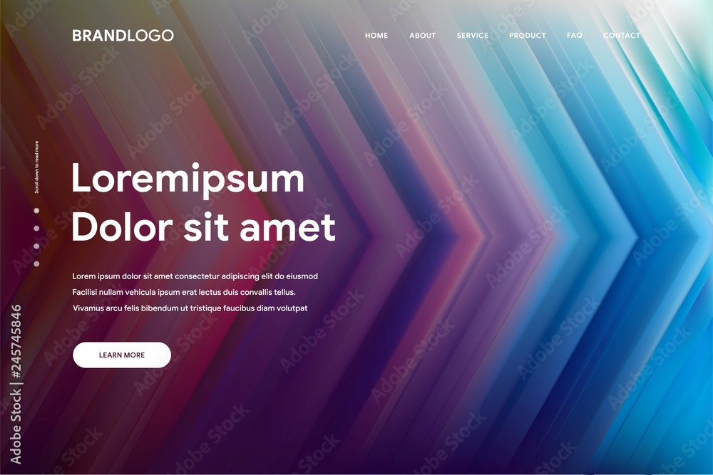 Vector illustration of Abstract gradient background and Minimal modern ...