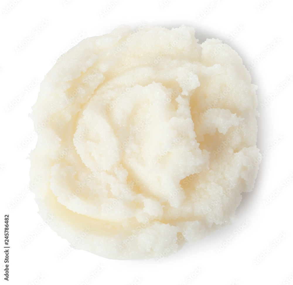 Fresh shea butter isolated on white, top view Stock Photo | Adobe Stock
