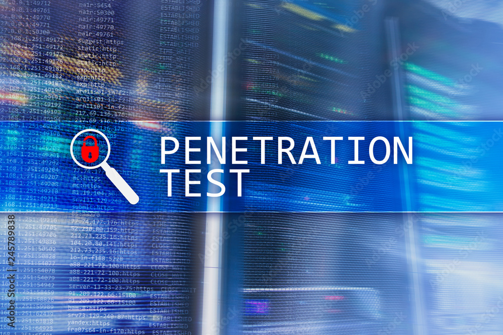 Penetration test. Cybersecurity and data protection. Hacker attack ...