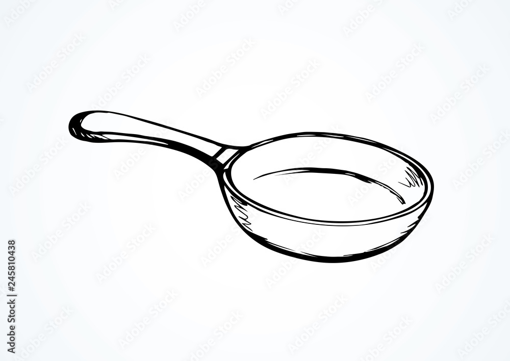 Pan. Vector drawing Stock Vector | Adobe Stock