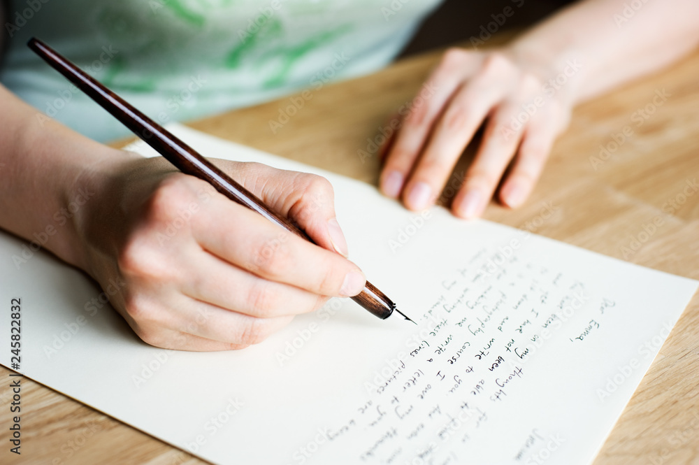 Writing letter to a friend. Stock Photo | Adobe Stock