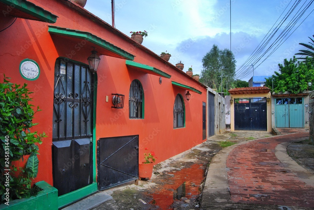 barrio antiguo de xochimilco oaxaca mexico Stock Photo | Adobe Stock