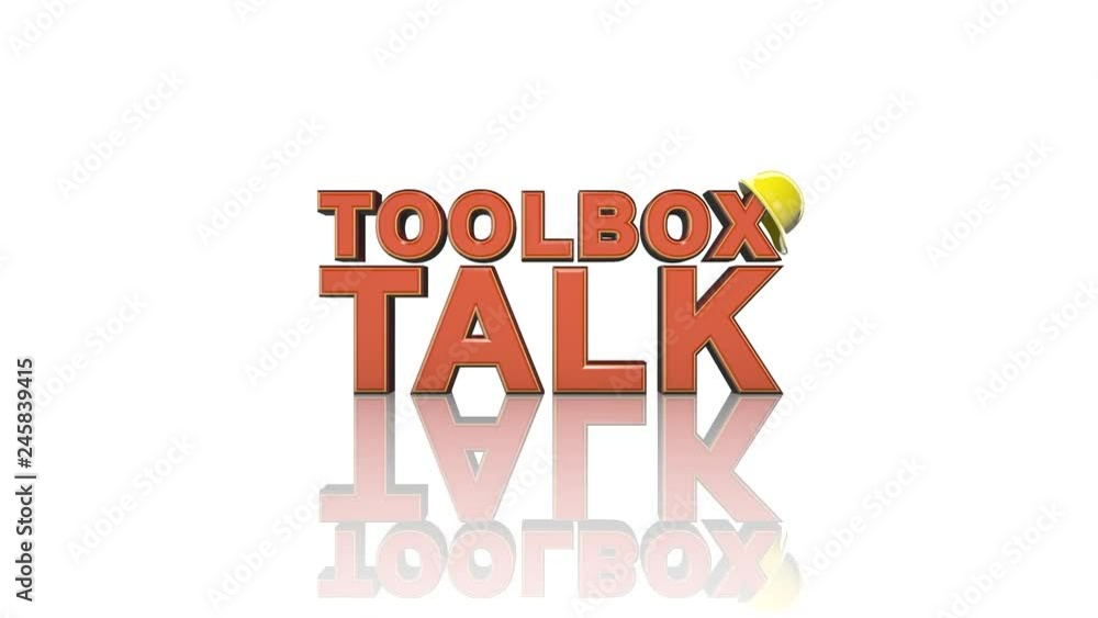 Toolbox Talk safety meeting related to workplace hazards and safe work ...
