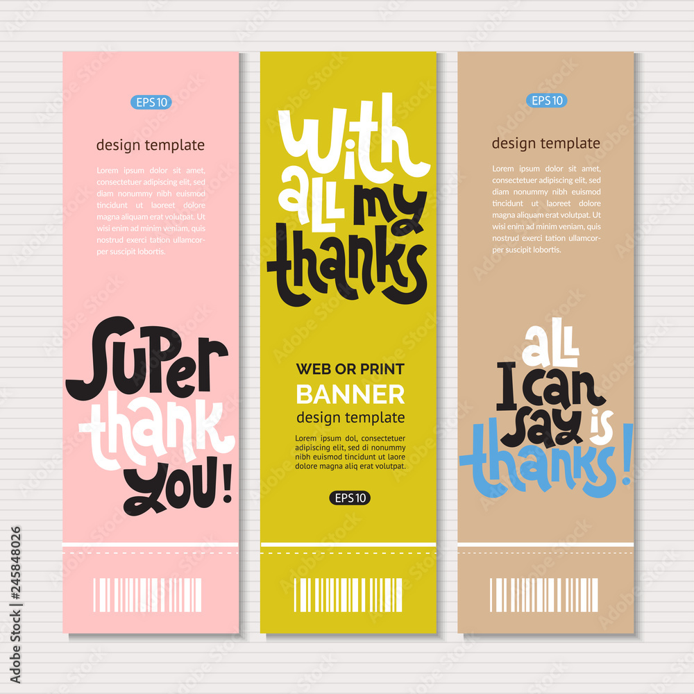 Thank you quotes and stickers Stock Vector | Adobe Stock