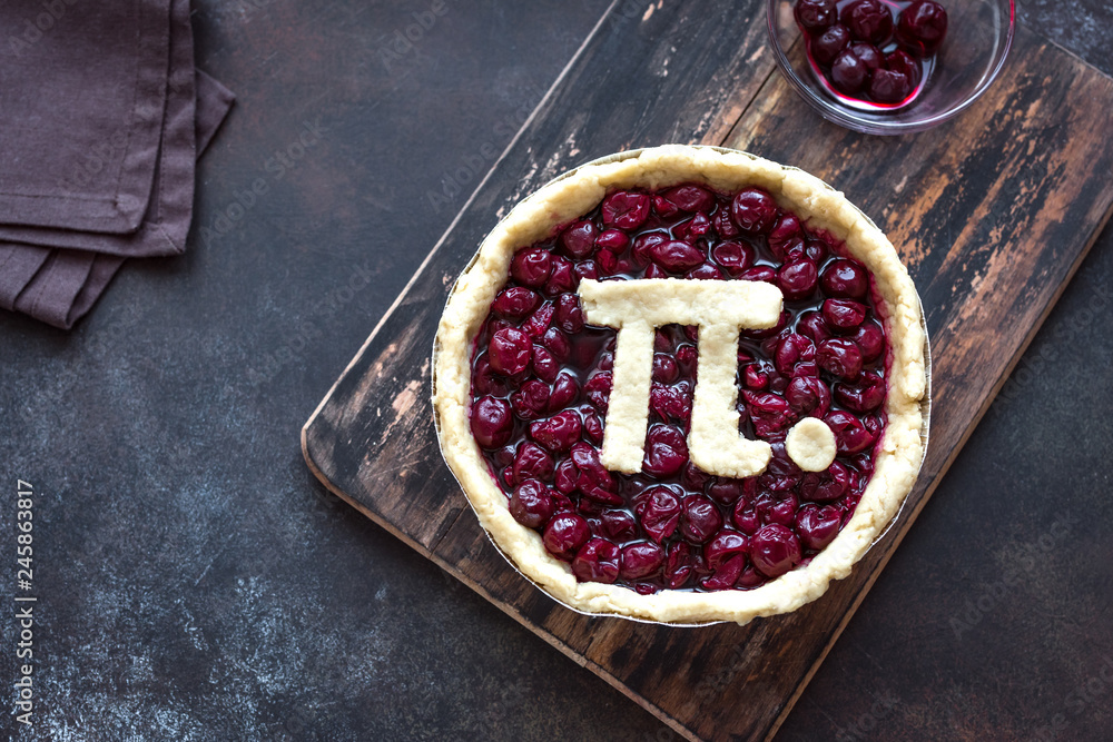 Pi Day Cherry Pie Stock Photo | Adobe Stock