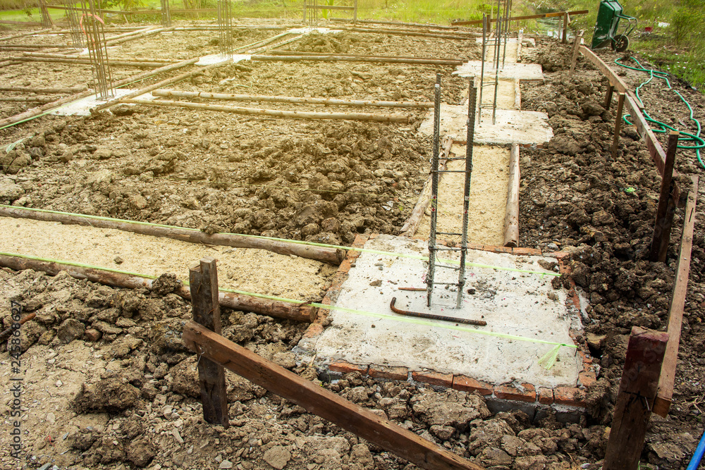 process of construction work structure of home base building standard ...