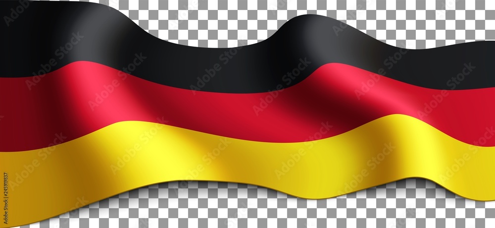 Vector Long German flag on transparent background Stock Vector | Adobe ...