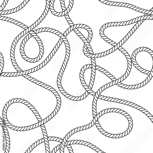 Black And White Rope Vector