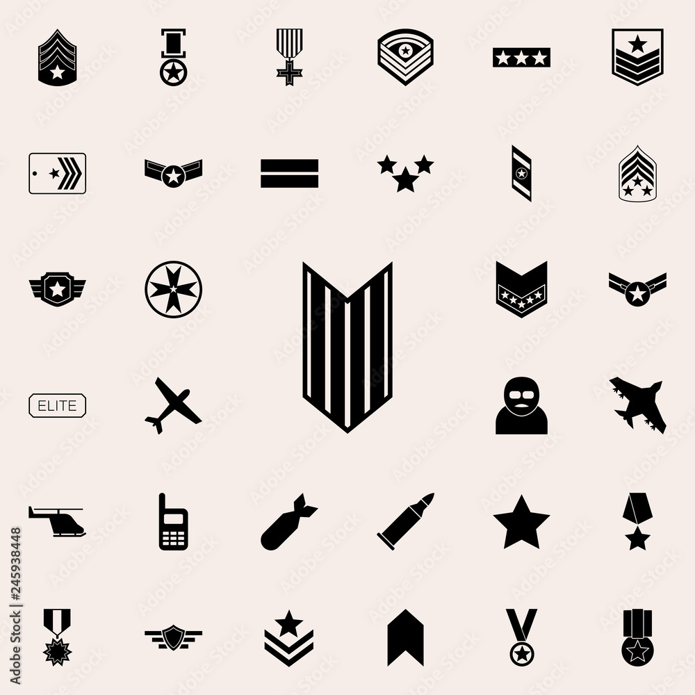 rank in epaulettes icon. Army icons universal set for web and mobile ...
