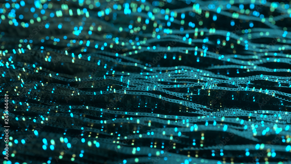 Big data matrix flows 3D render illustration Stock Illustration | Adobe ...