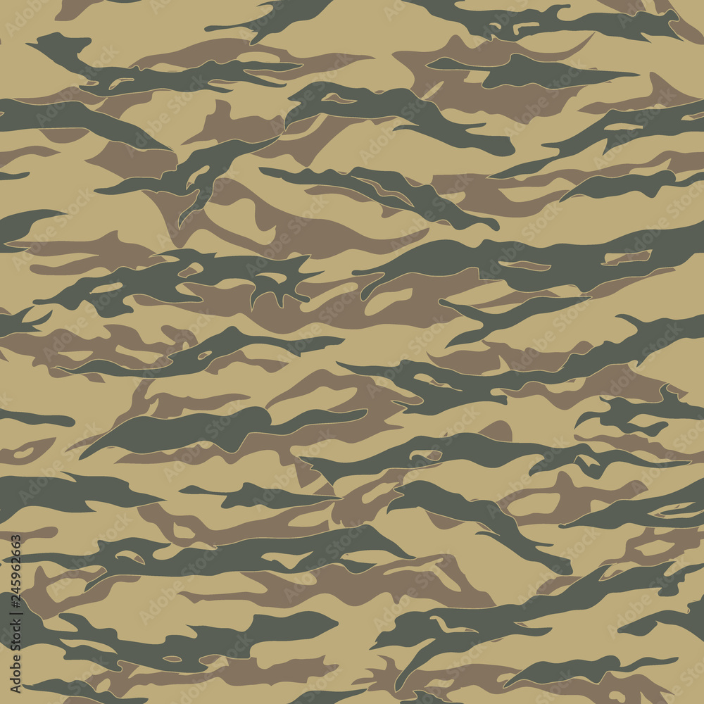 Desert Tiger stripe Camouflage seamless patterns Stock Vector | Adobe Stock