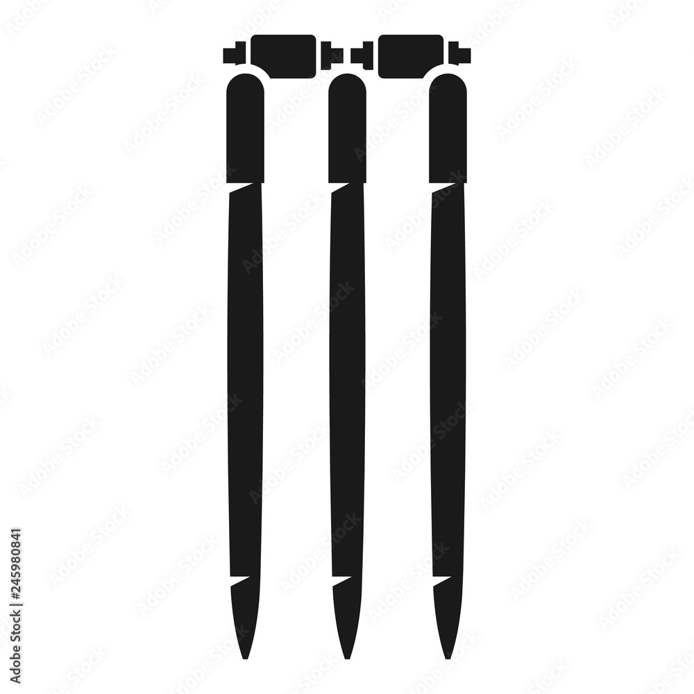 Cricket wicket icon. Simple illustration of cricket wicket vector icon for web design isolated ...