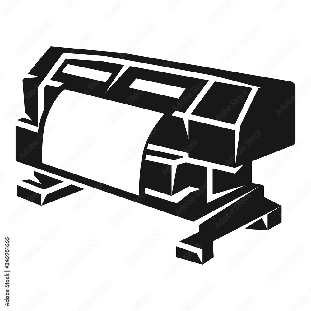 Large format printer icon. Simple illustration of large format printer ...