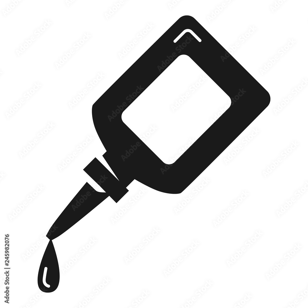 Glue for paper drop icon. Simple illustration of glue for paper drop ...