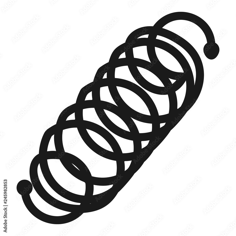 Induction round spiral icon. Simple illustration of induction round ...