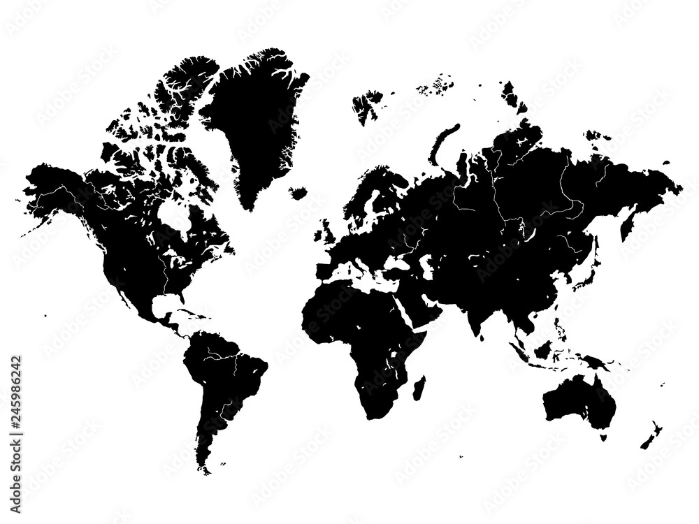 Erde, Erdkarte, world map Stock Vector | Adobe Stock