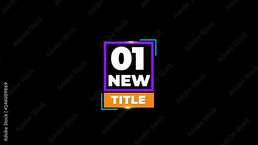 3D Word Title Stock Template | Adobe Stock