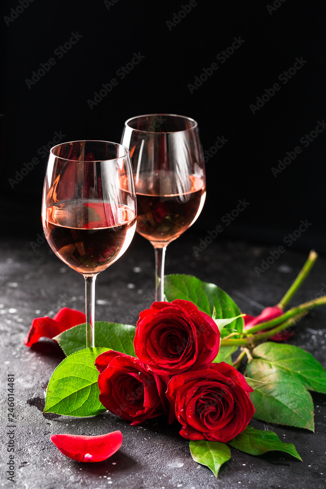 Romantic Red Roses Wine