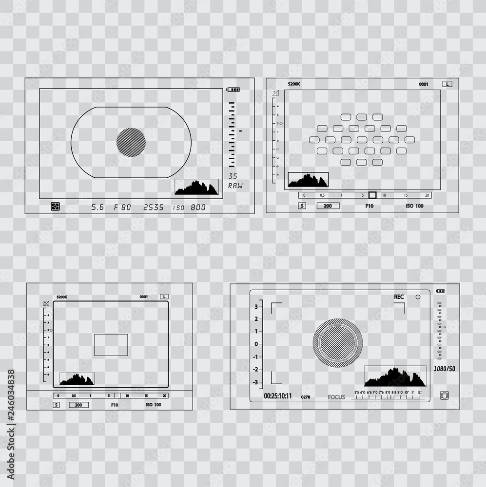 Camera viewfinder on transparent background. Stock Vector | Adobe Stock